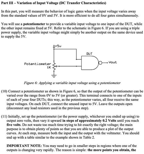 Solved Part Iii Variation Of Input Voltage Dc Transfer