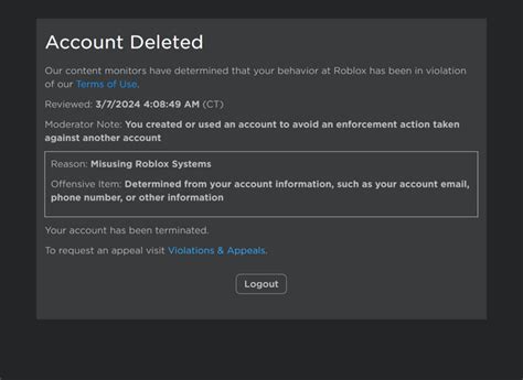 I Was Terminated On My Account For Avoiding A Ban Despite Never Doing