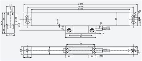 5um 1um optical linear encoders with lcd digital readout system