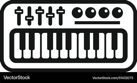 A Synthesizer Keyboard Royalty Free Vector Image