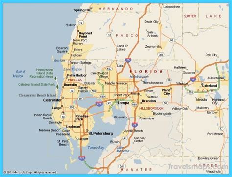 Map Of Tampa Florida TravelsMaps Com