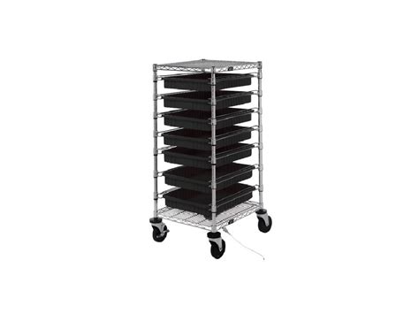 Quantum Storage Systems Bc212439m2co Esd Safe Mobile Tote Cart W7