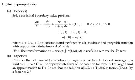 solved subject partial differential eqn heat type