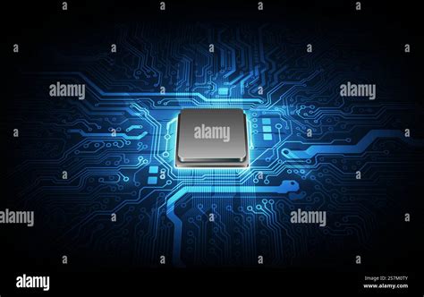 Abstract Technology Chip Processor Background Circuit Board And Html