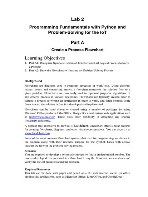 Esiot Lab 2 Programming Fundamentals With Python And Problem Solving For The Iot Pdf
