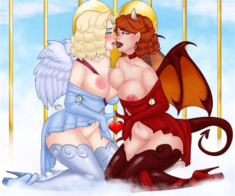 Rule 34 2016 Angel Big Breasts Breasts Crystal Maiden Demon Horns Demon Tail Demon Wings Devil