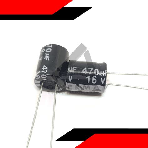2pcs 470uf 16v Capacitor New Aluminum Electrolytic Capacitors Radial