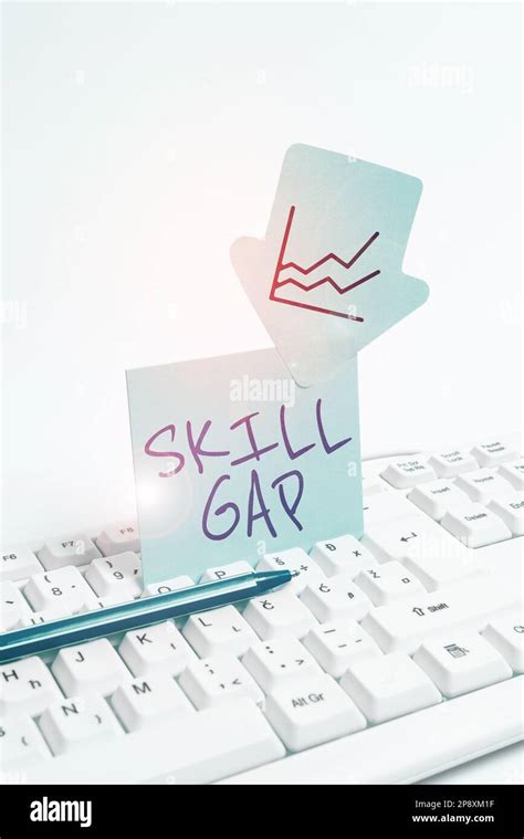 Handwriting Text Skill Gap Conceptual Photo Refering To A Persons Weakness Or Limitation Of