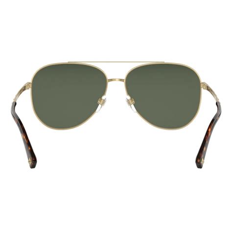 Valentino Studded Pilot Metal Sunglasses Gold Green Valentino
