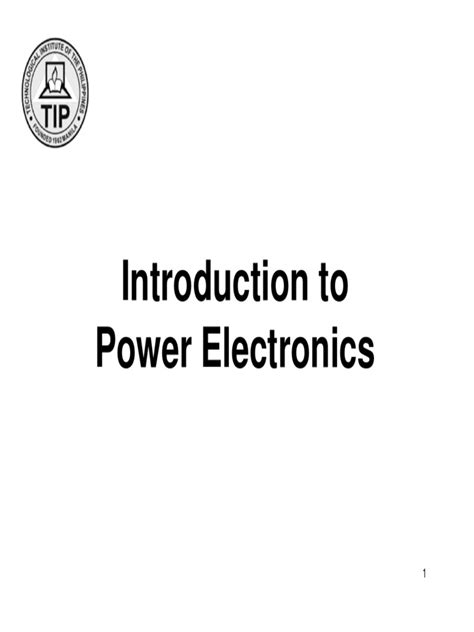 Pdf Lesson 1 Introduction To Power Electronics Dokumen Tips