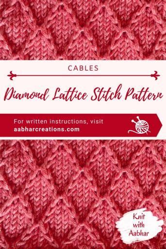 Diamond Lattice Stitch Pattern Knit With Aabhar Aabhar Creations