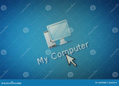Interface Computer Icon And A Hand Mouse Cursor Stock Photo Image Of Education Display 16203588