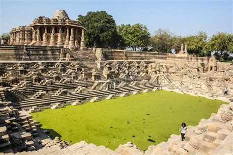 Templo Del Sol Modhera India Foto Editorial Imagen De Tallado