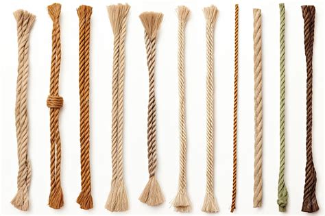Premium Ai Image Assorted Ropes And Strings Photographed Individually On White Backdrop