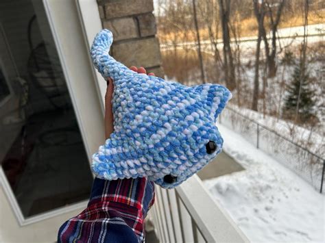 Stingray Crochet Plushie Amigurumi Squishable Stuffed Animal Cute