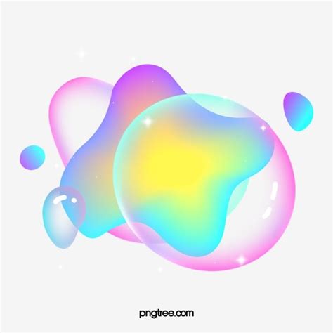 컬러 그라디언트 거품 일러스트 요소 그라디언트 거품 구성하다 버블 요소 Png 일러스트 및 Psd 이미지 무료 다운로드