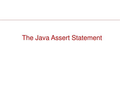 Ppt Assert Statement In Java A Guide For Bug Detection Powerpoint