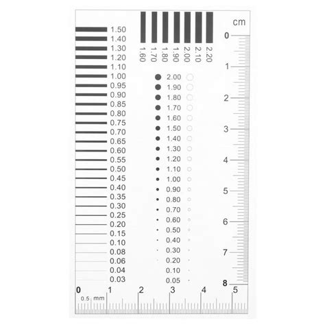 Worgeous High Precision Width Ruler Flaw Detection Chart Ruler Scratch Spot Inspection Tool