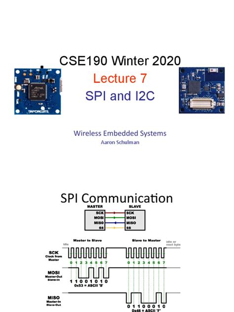 Cse190 Winter 2020 Spi And I2c Pdf Internet Protocols Computer Engineering