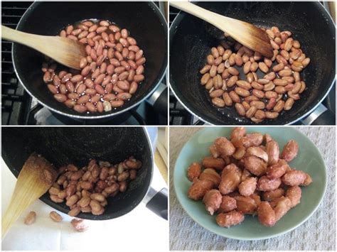 בוטנים מקורמלים How To Make Glazed Peanuts Burnt Peanuts Recipe How