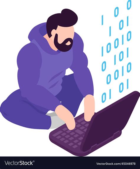Hacker Matrix Royalty Free Vector Image VectorStock