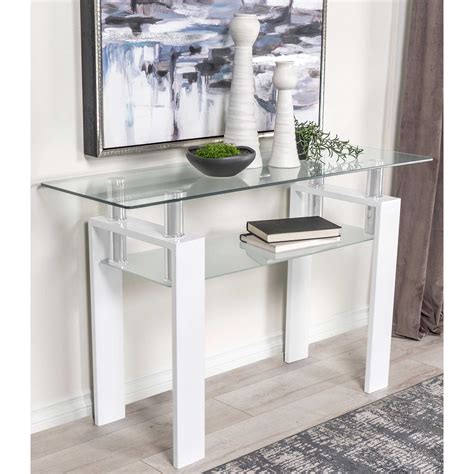 Contemporary Functional 2 Level Entry Way Console Table