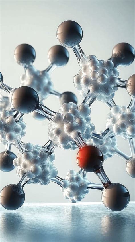 A Molecule Is Shown With A Red Dot In The Middle Stock Illustration
