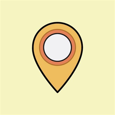 정확한 벡터 고립 된 핀 포인트 아이콘 프리미엄 벡터