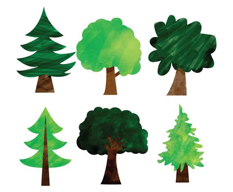 Painted Tree Vectors Vector Art Graphics Freevector