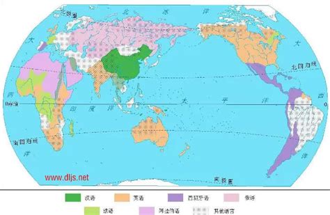 世界主要语言的分布图 世界地图全图 地理教师网
