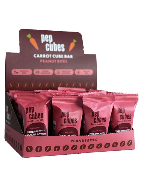 Pep Cubes Peanut Bites 30g X 12 Packs Pep Cubes