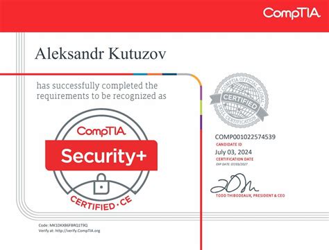 Kutuzov Aleksandr On Linkedin Comptiasecurityplus Cybersecurity Certificationjourney… 14