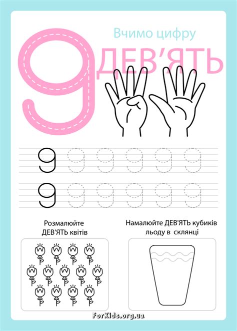 Вчимо цифри від 1 до 9 українською Вчимо дітей рахувати