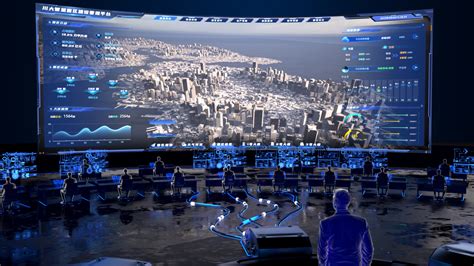 大数据实时监控中心科技大屏领导驾驶舱 C4d模型下载