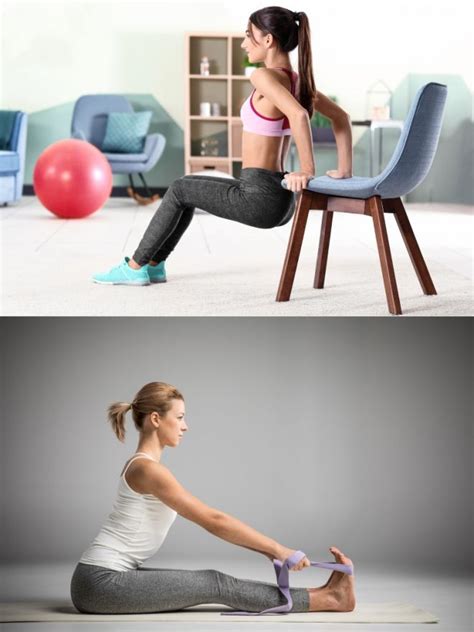 Пин на доске Упражнения для рук и ног и попы растяжка