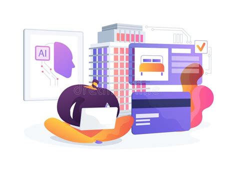 Ai Enhanced Reservation Management Abstract Concept Vector Illustration Stock Vector