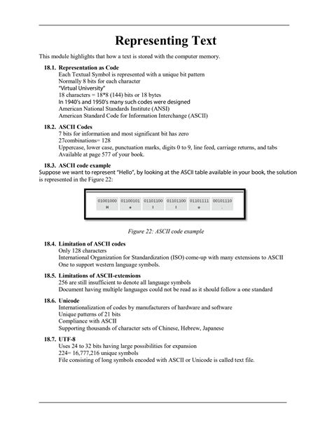 Solution Representing Text Representing Numeric Values Representing