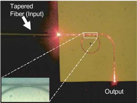 Optical Microscope Image Of Microring Optical Resonator Fabricated By
