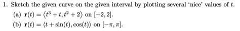 Solved Sketch The Given Curve On The Given Interval By Chegg