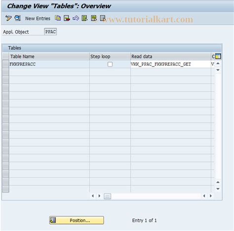 PPAC SAP Tcode BDT Control Tables