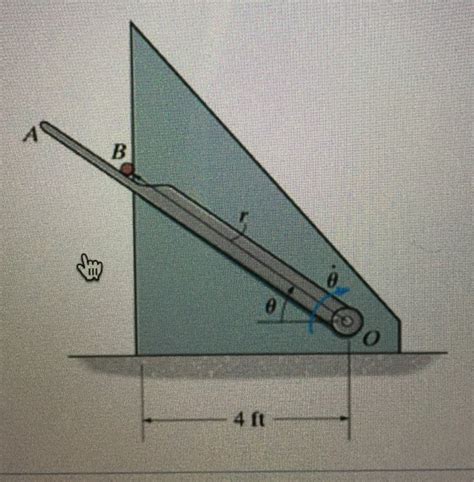 solved if arm oa rotates with a constant clockwise angular