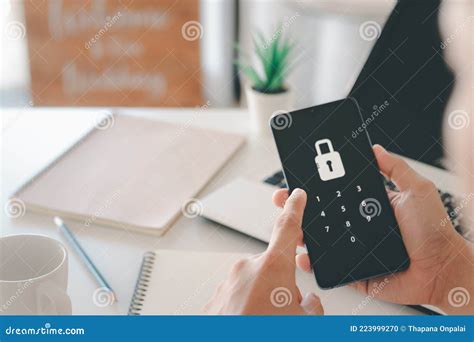 Hacking A Phishing Mobile Phone With A Password To Access A Smartphone Security Threats Online