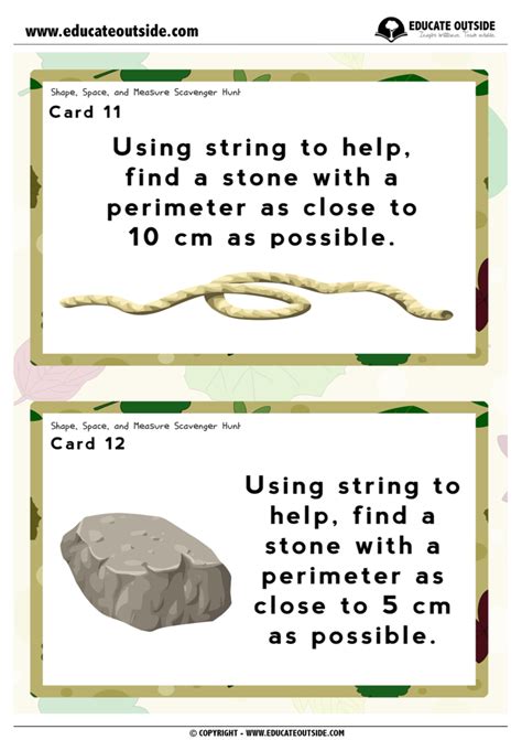 Measuring Task Cards Educate Outside