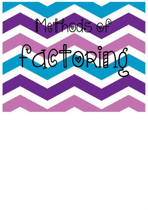 Pdf Methods Of Factoring Dokumen Tips