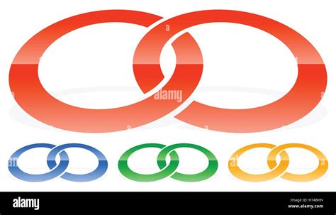 Interlocking Circles Rings Abstract Icon Connection Concept Icon Stock Vector Image And Art Alamy