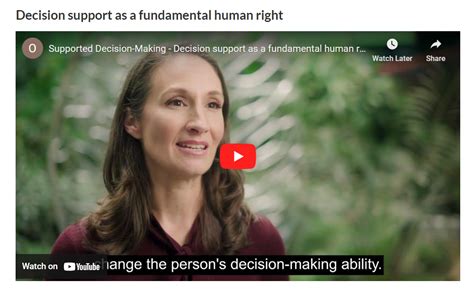 Supported Decision Making Video Resources My Rights Supported Decision Making