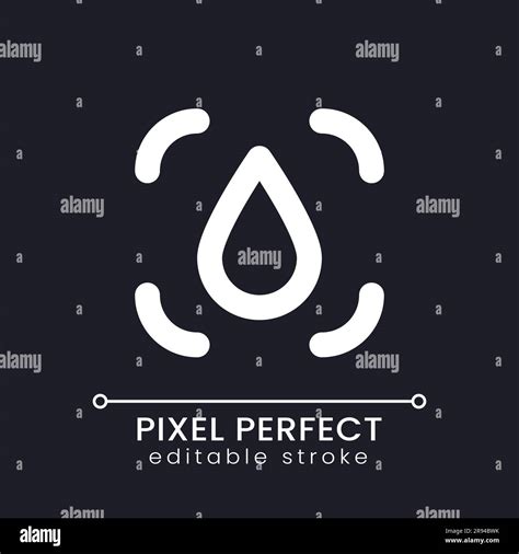 Blur Transition Pixel Perfect White Linear Ui Icon For Dark Theme Stock