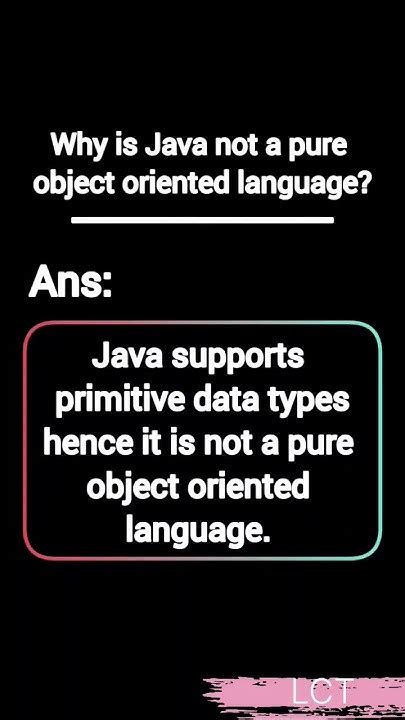 Java Is Not Pure Object Oriented Java Programming Youtube