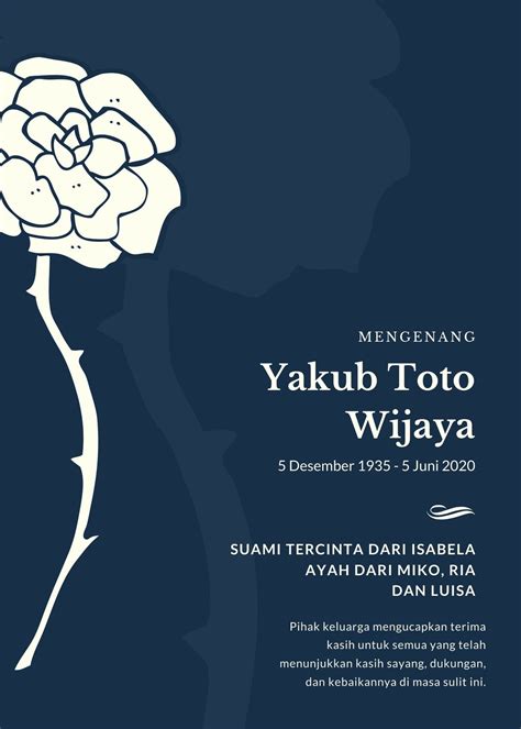 Contoh Pengumuman Kematian Gratis And Siap Edit Canva