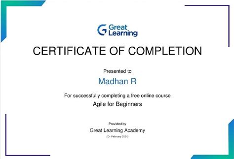 Madhankumar R On Linkedin I Have Successfully Completed My Agile For